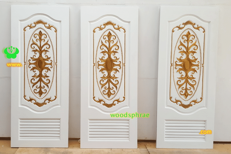 ประตูบานเดี่ยวไม้สัก B260 รับประกันตลอดอายุใช้งาน ประตูไม้สัก วู๊ดแพร่