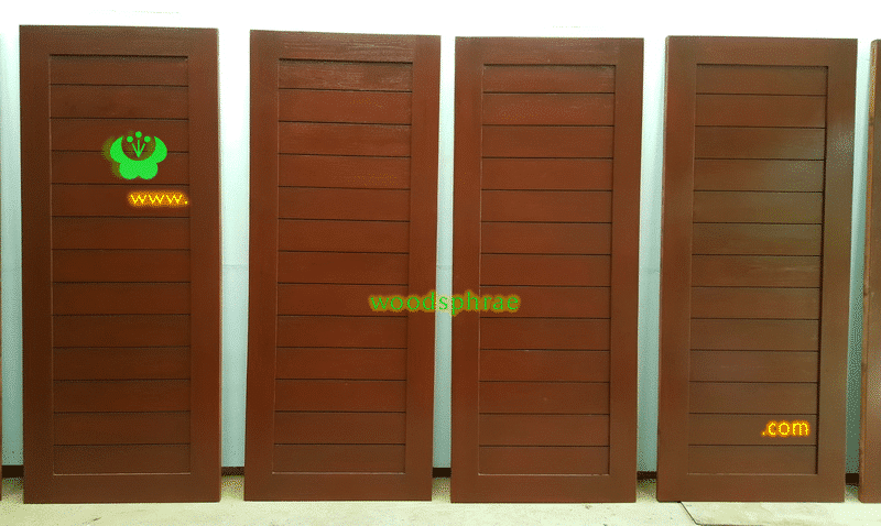 ประตูไม้สักบานเดี่ยว B328 รับประกันตลอดอายุใช้งาน ประตูไม้สัก วู๊ดแพร่